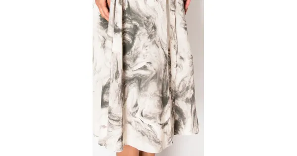 Black & White Marble Shirt Dress | Modest Women Clothing - YAL New York